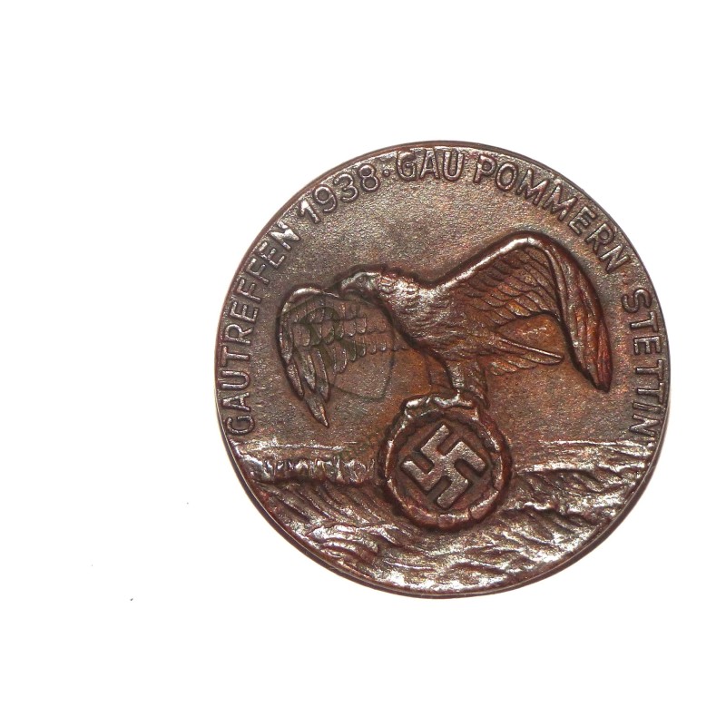 Insigne bronze NSDAP GAUTREFFEN 1938 GAU POMMERN STETTIN
