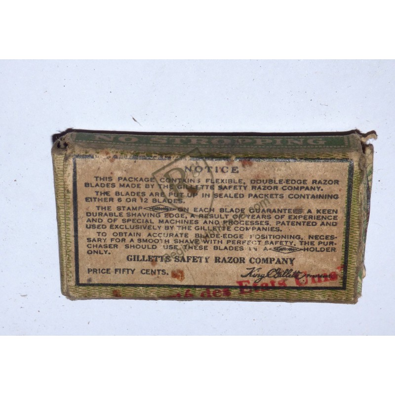 Gillette WW1 razor blade pack