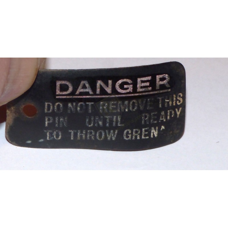 GB WW2 grenade transport tag