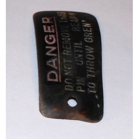 Tag de transport grenade GB WW2