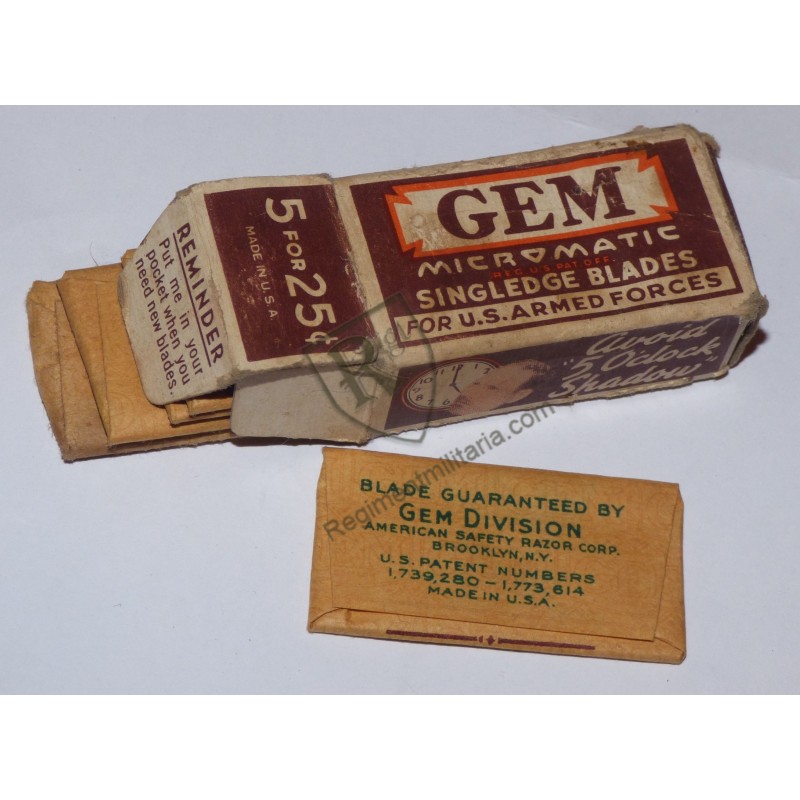 Razor blade GEM single edge for US Armed Forces