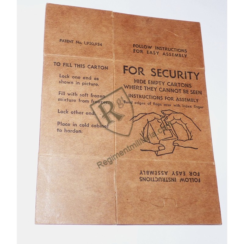 Ice cream cone 1945 - US ARMY