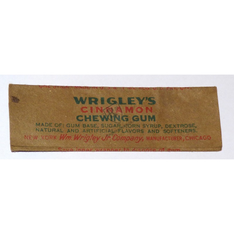 Chewing-gum WRIGLEY'S CINNAMON - US ARMY WW2