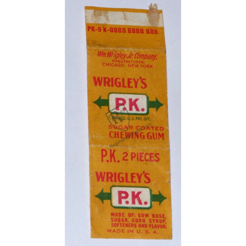 Chewing-gum WRIGLEY'S P.K. - US ARMY WW2