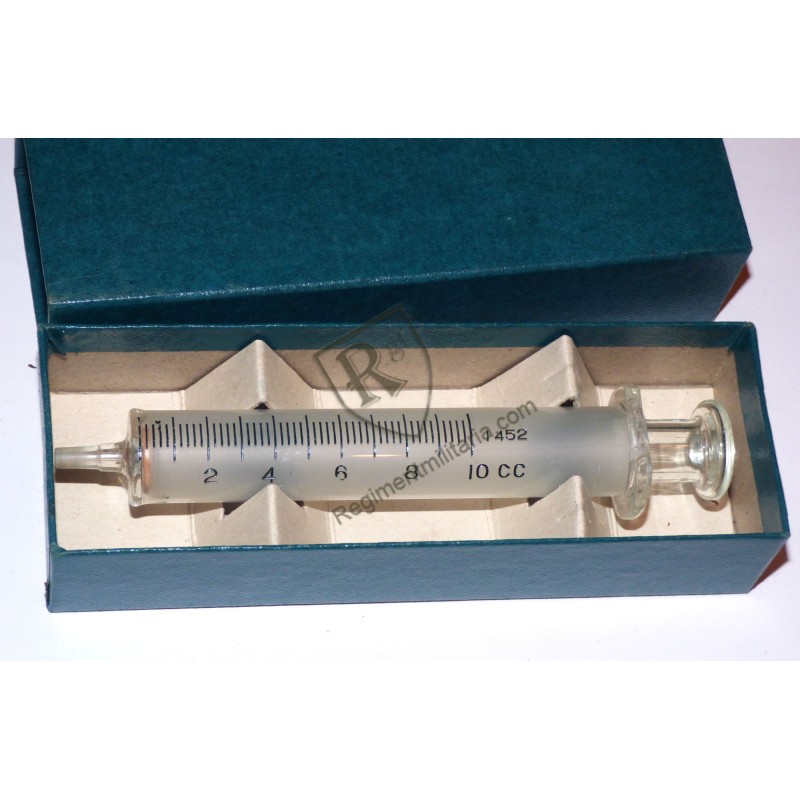 Boxed Syringe 10cc Medical Dept US ARMY WW2